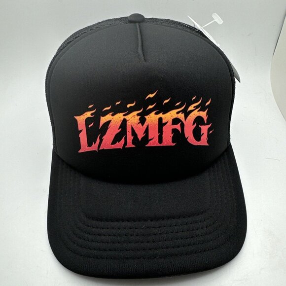 LZMFG | Accessories | Lzmfg Trucker Hat Black Racing Meshback Snapback ...